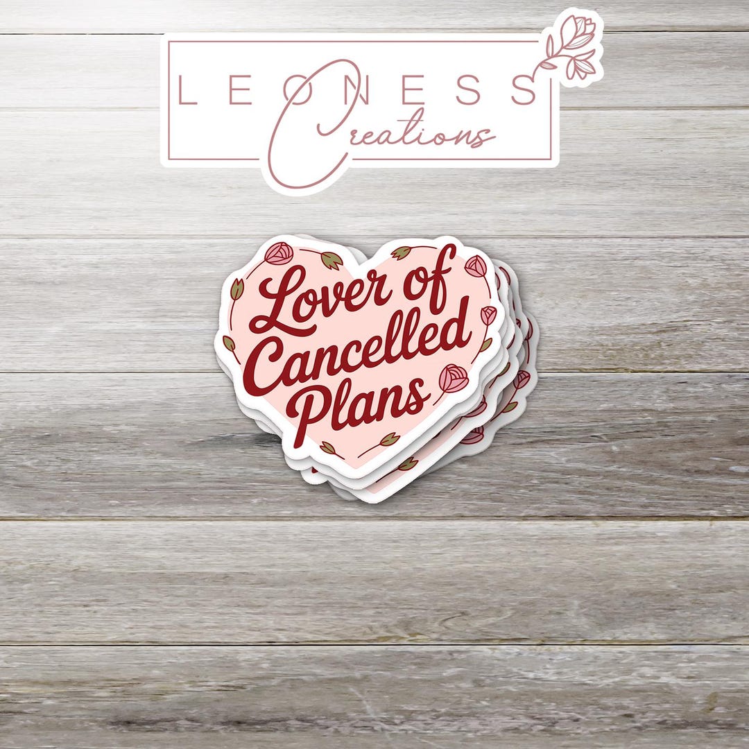 Lover of Cancelled Plans Sticker - Etsy