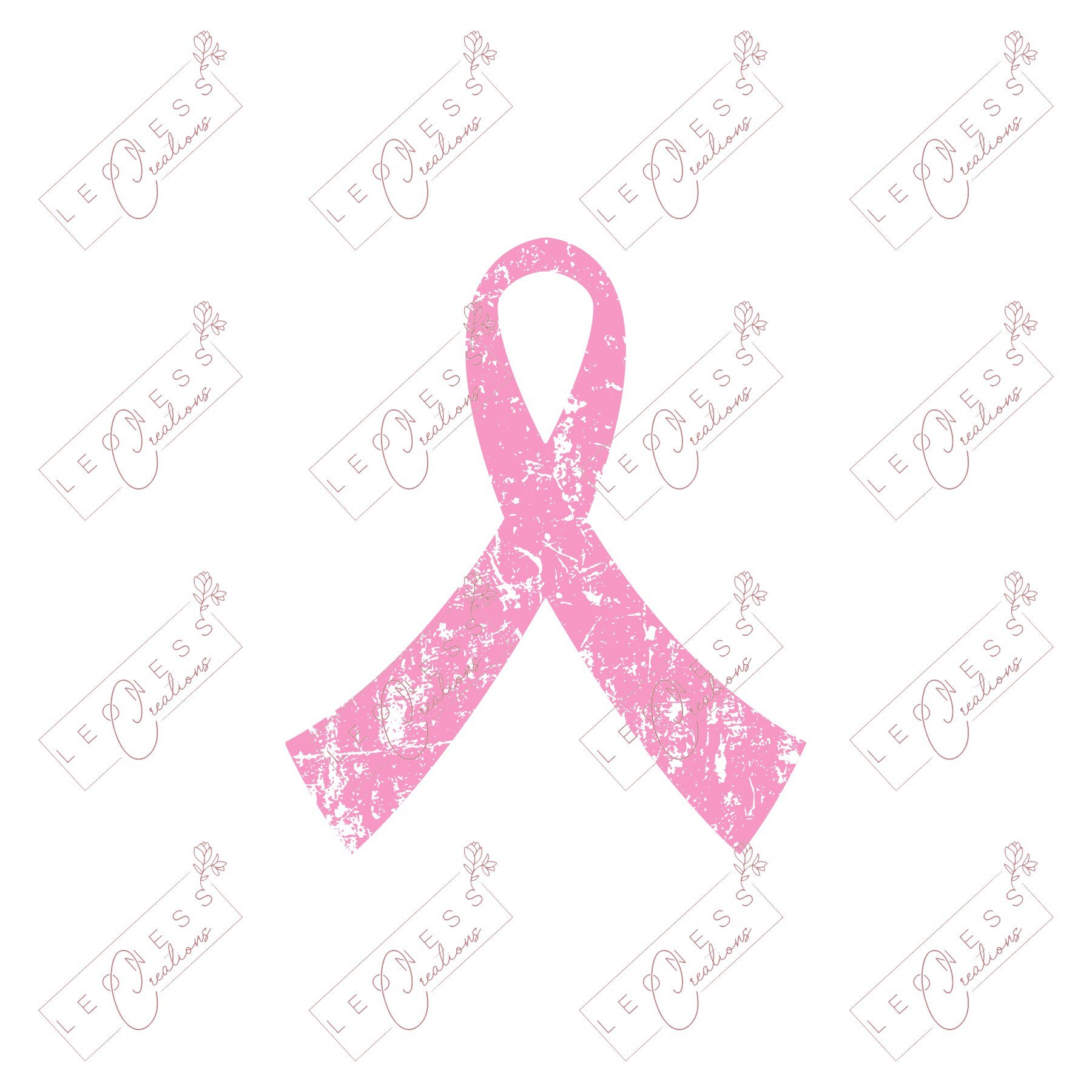 Distressed Pink Ribbon V1 | Etsy