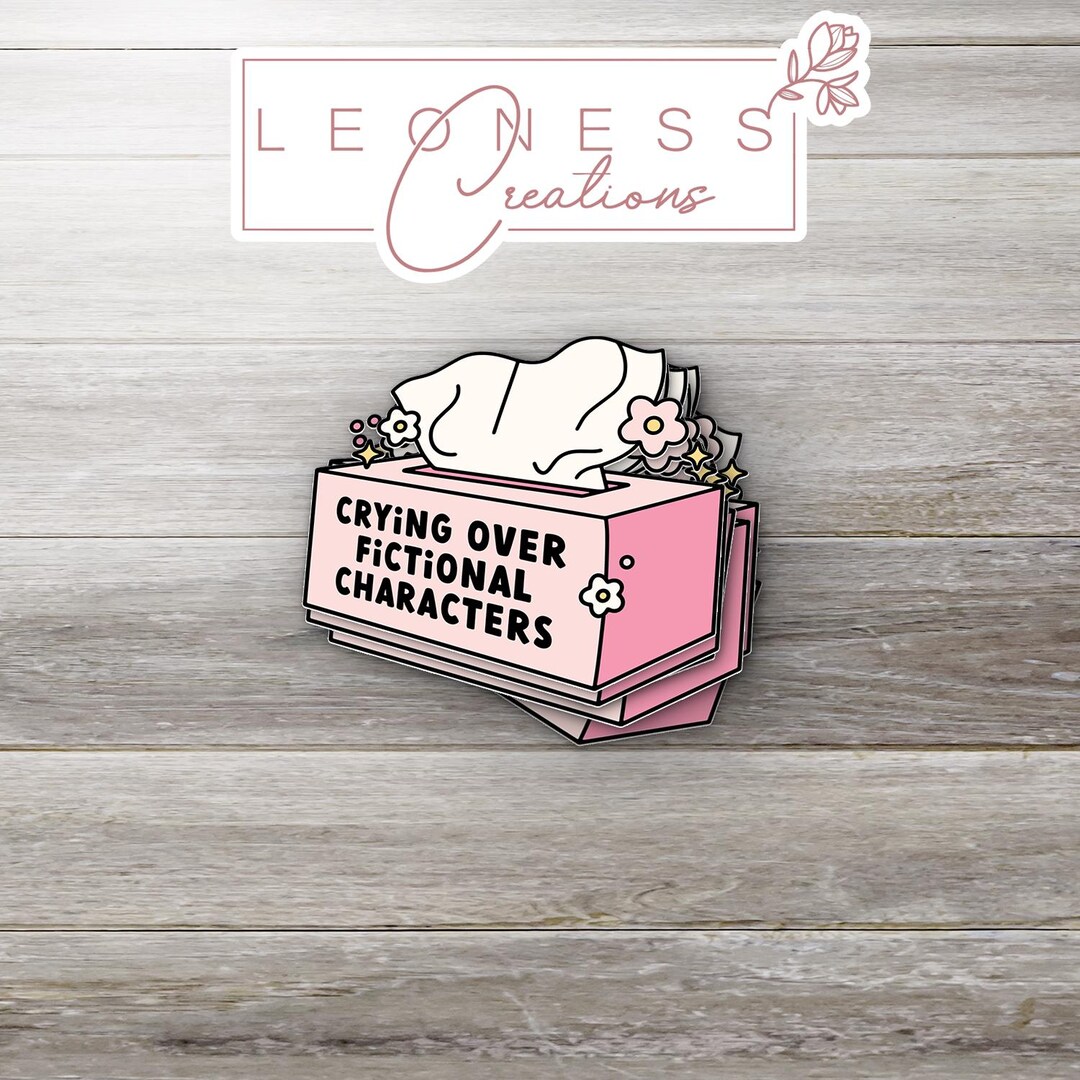 Crying Over Fictional Characters Sticker - Etsy