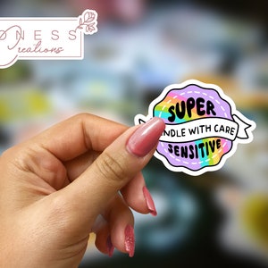Super Sensitive Handle With Care Sticker - Etsy