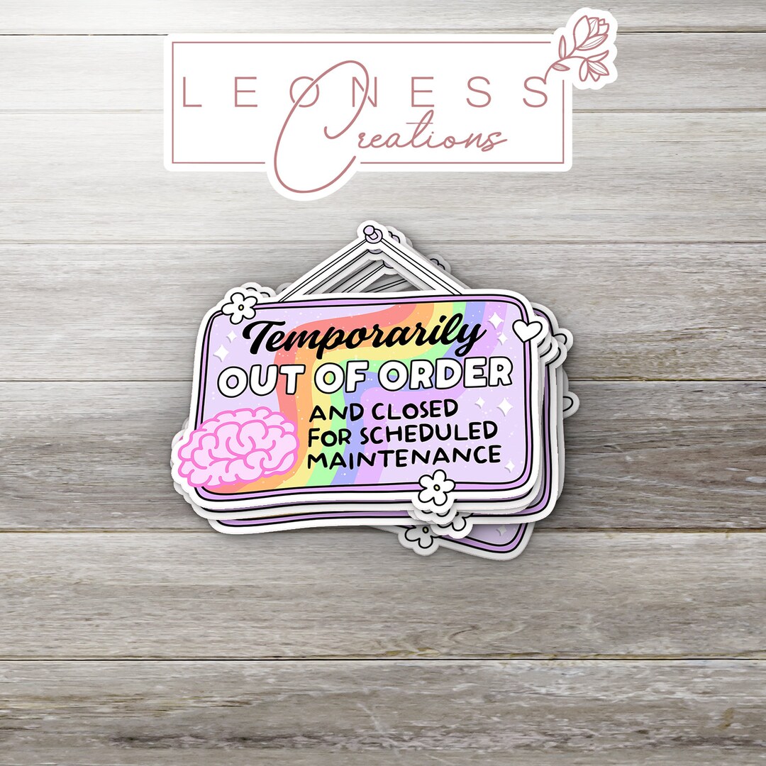 Temporarily Out of Order Sticker - Etsy