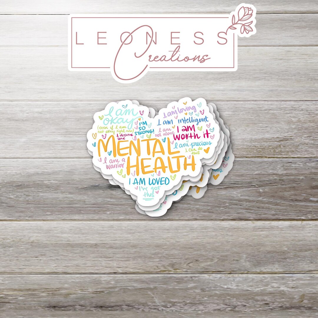 Mental Health Heart Sticker - Etsy