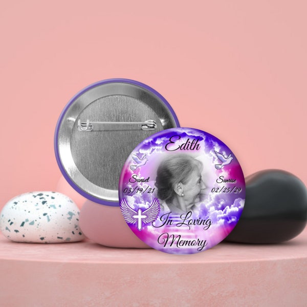 Memorial Button Template - Etsy