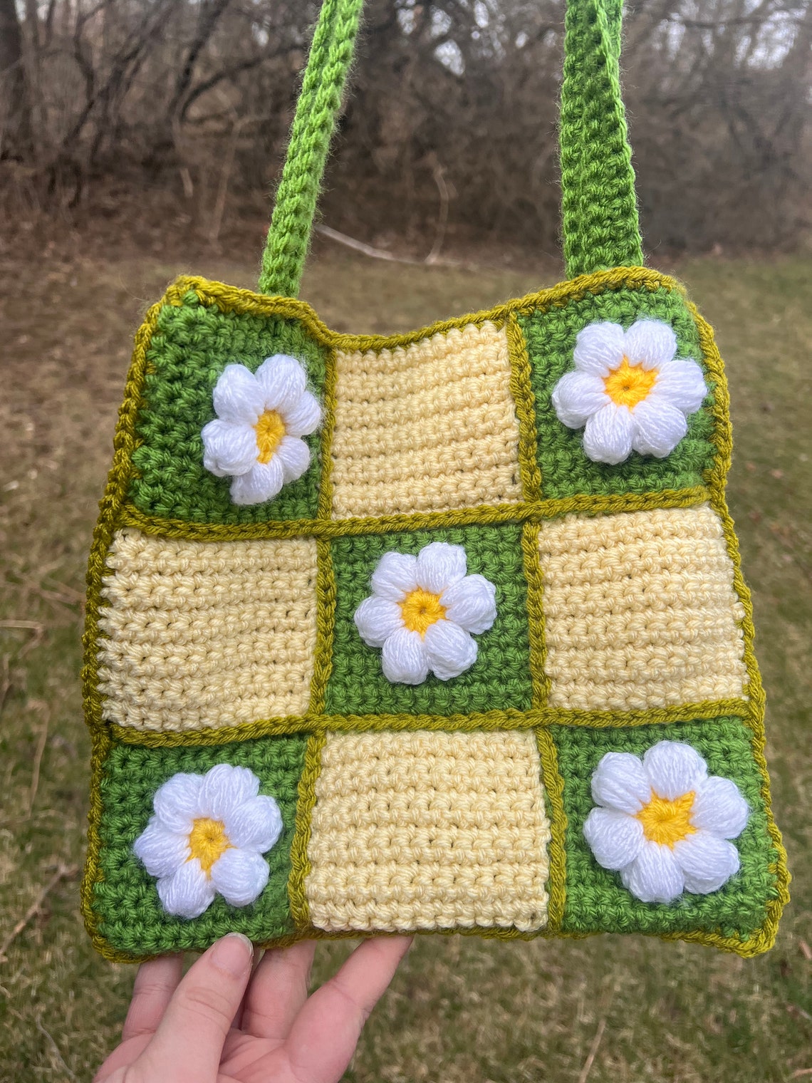 Matcha Milk Crochet Bag - Etsy