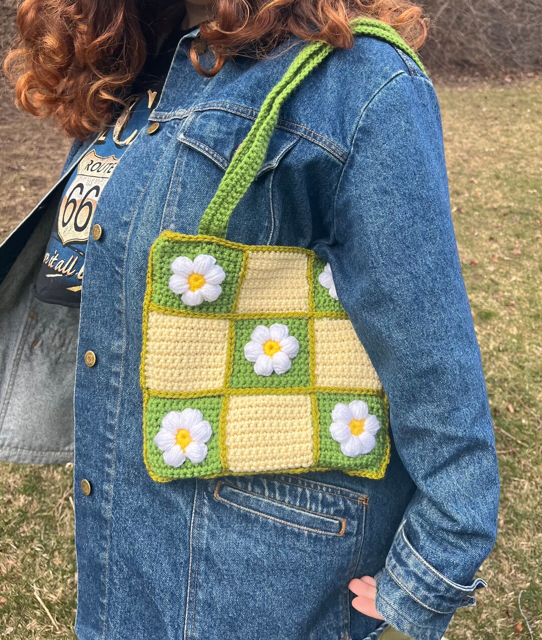 Matcha Milk Crochet Bag - Etsy
