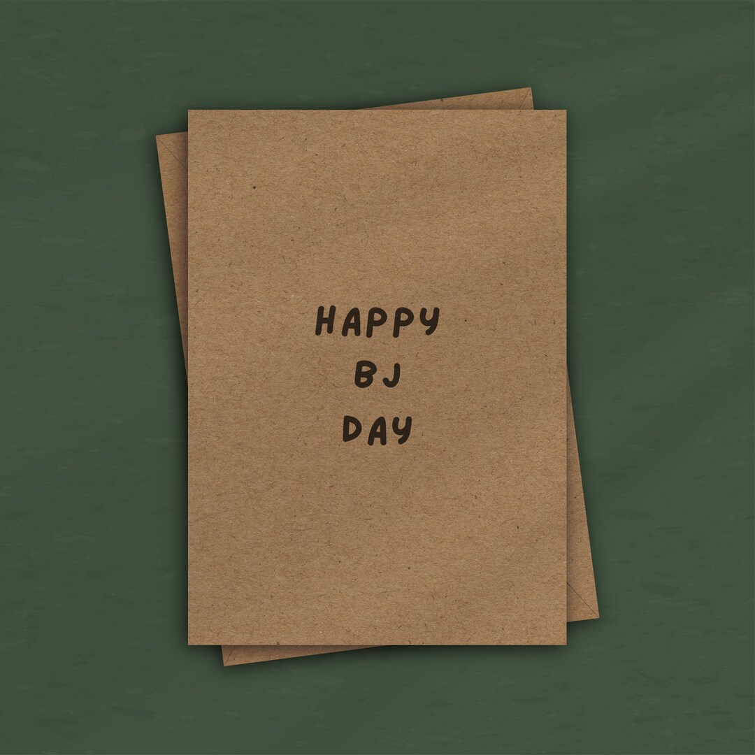 Happy BJ Day Funny Birthday Card Boyfriend Girlfriend for - Etsy UK