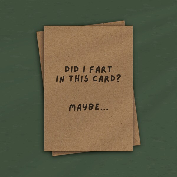 Fart Card - Etsy UK