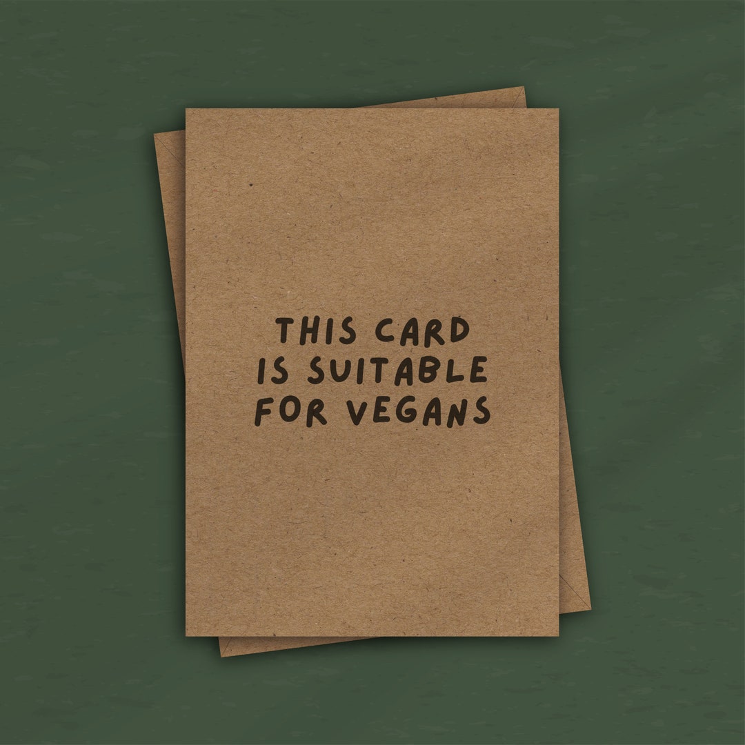 This Card is Suitable for Vegans Funny Birthday Card - Etsy