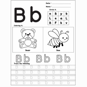 Alphabet Tracing Worksheets: Preschool & Kindergarten (digital Download ...