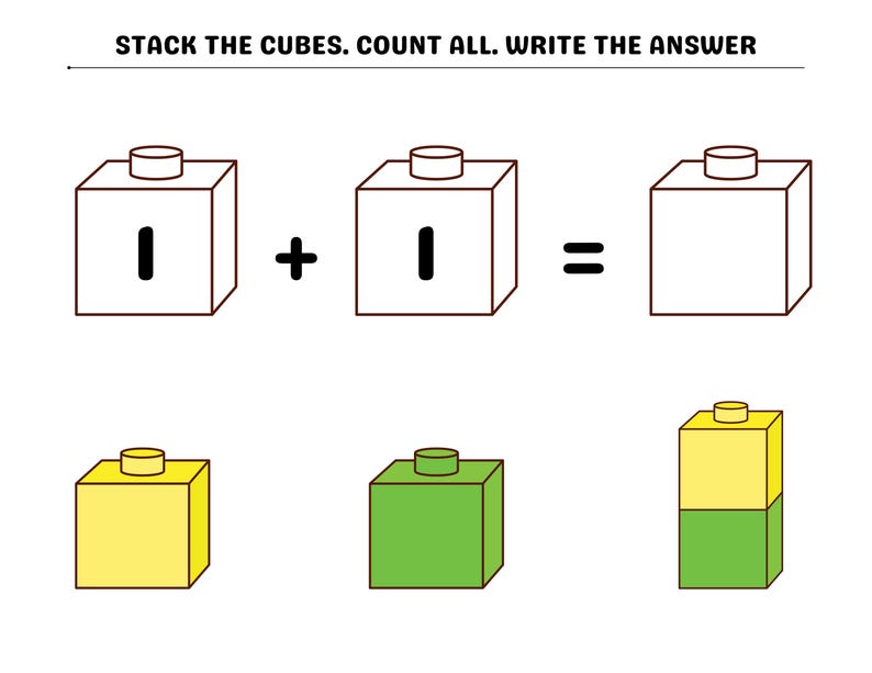Snap Cube Math Mats | Preschool Kindergarten Counting Activity ...