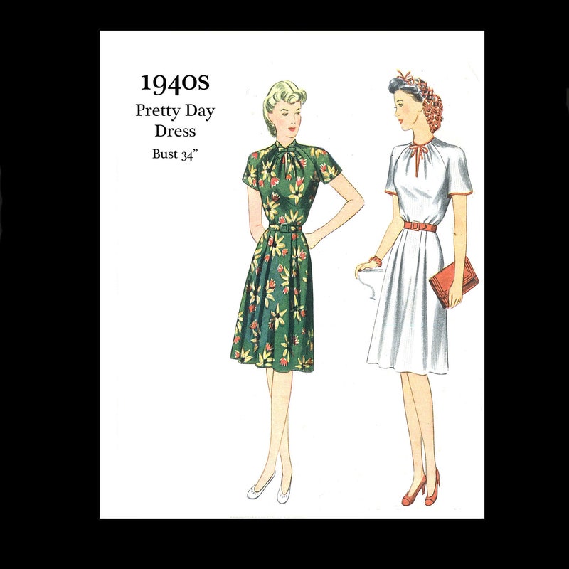 1940s Day Dress - Etsy