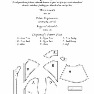 1930s 30s Vintage Sewing Pattern Elegant Silk Cotton Blouse - Etsy