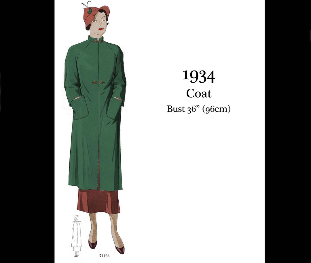 1930s Vintage Sewing Pattern Coat - Bust 36 (PDF INSTANT DOWNLOAD) - Etsy
