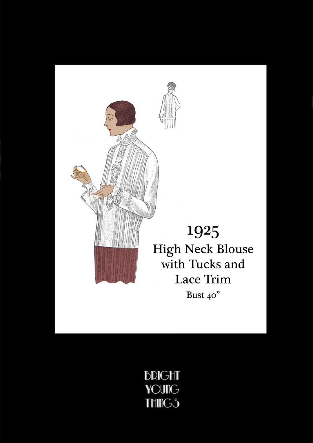 1920s 20s Vintage Sewing Pattern Bust 40 Art Deco Great Gatsby Cotton ...