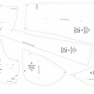 1930s 30s Vintage Sewing Pattern Suit Dress Plaid Jacket Cape Dress ...