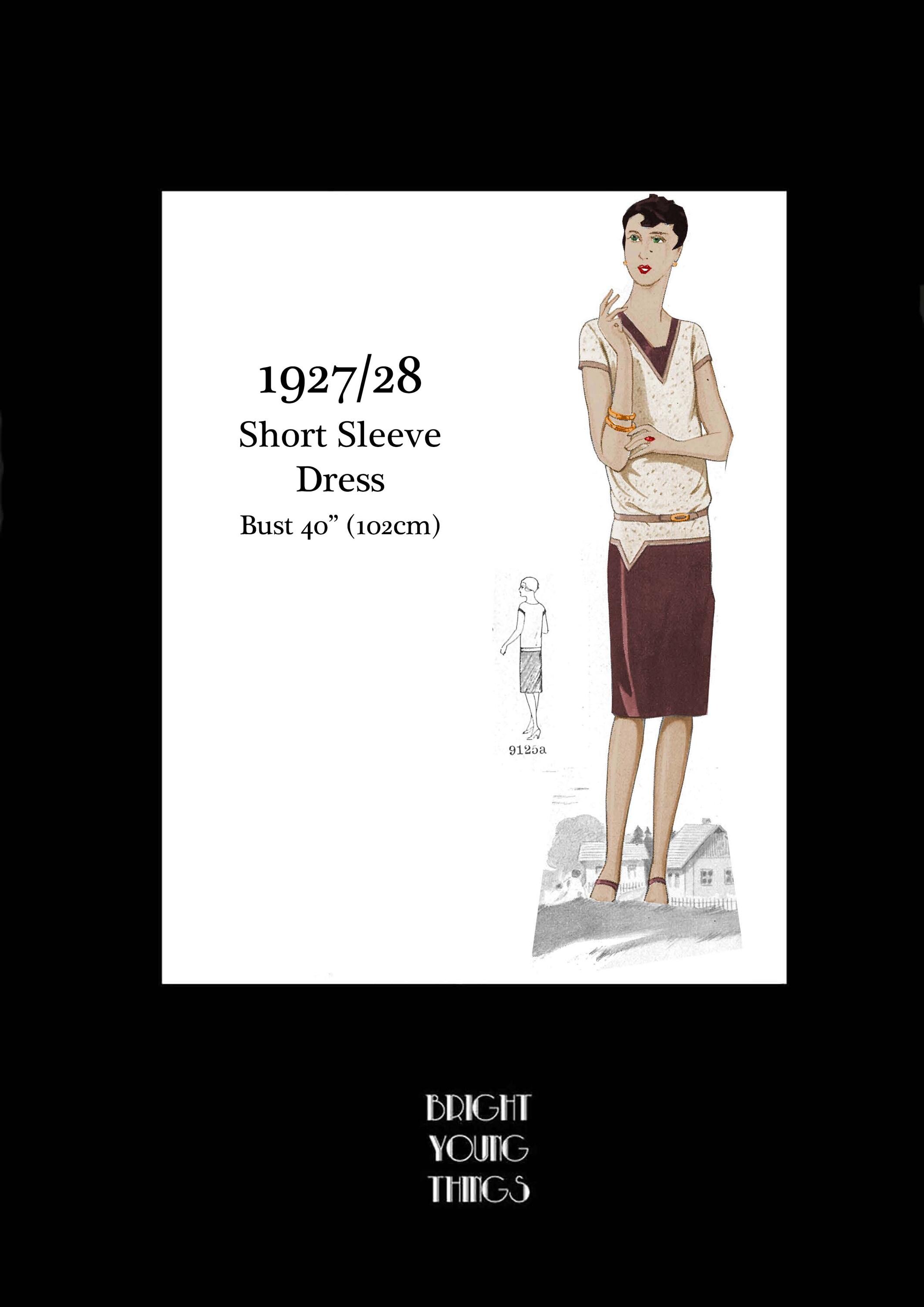 1920s Flapper Dress Sewing Pattern: Art Deco Summer Dress, Bust 40 (PDF ...
