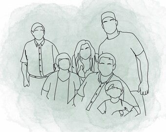 Digital Minimalistic Custom Line Creations - Etsy