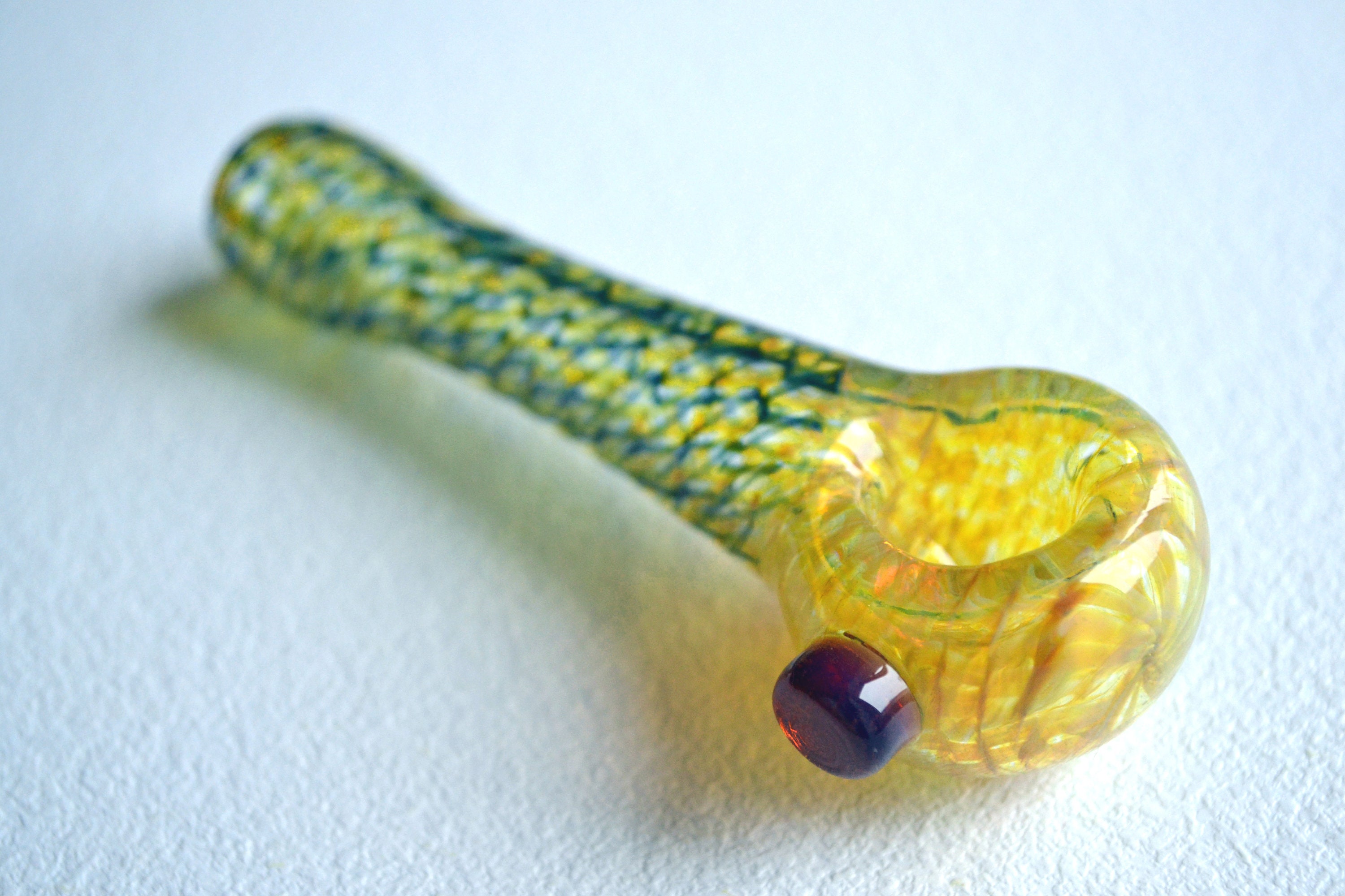 Unique Glass Pipes Yellow Red 4Color Changing Pipes | Etsy