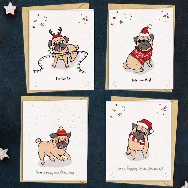 Pug Christmas - Etsy