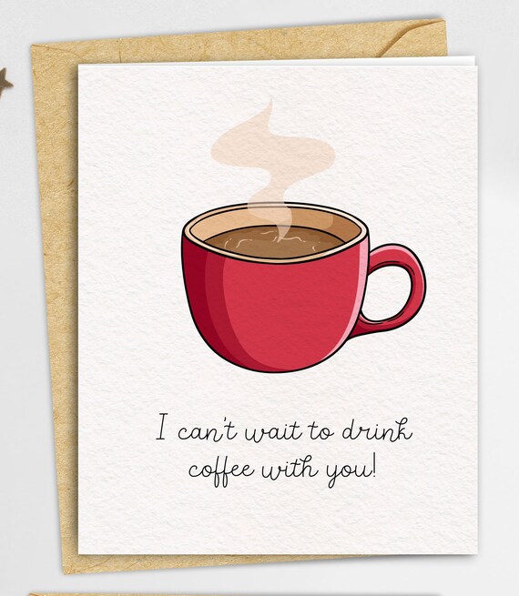 Coffee Missing You Greeting Cards Thinking of You - Etsy