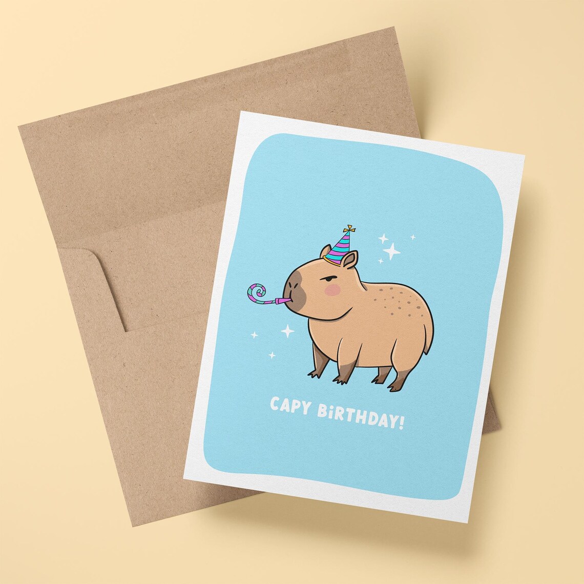 Capy Birthday Funny Capybara Card | Capybara Core for Friend, Daughter ...
