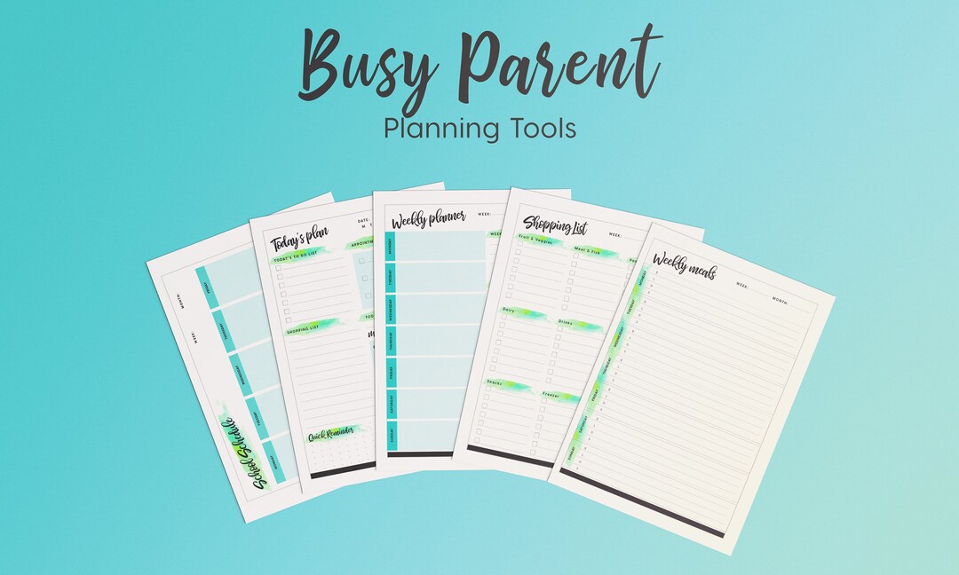 PRINTABLE Busy Parent Planner - Weekly, Daily, School Schedule ...