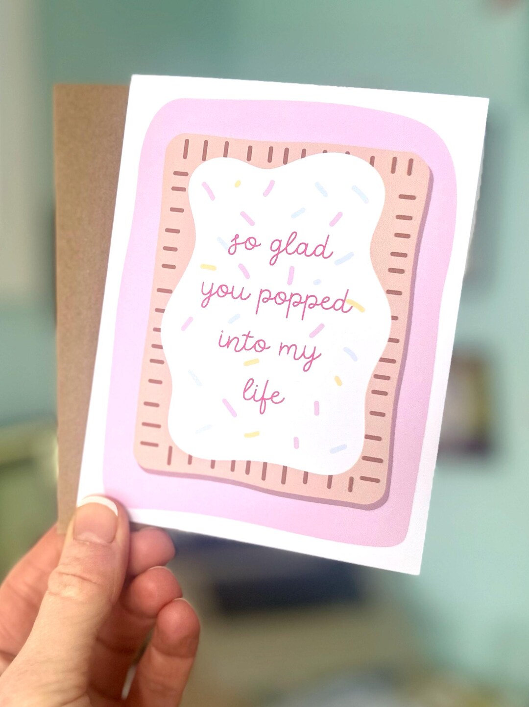 Pop Tart Sweet Treat Valentine's Day Card | Cute Card for Friend, BFF ...