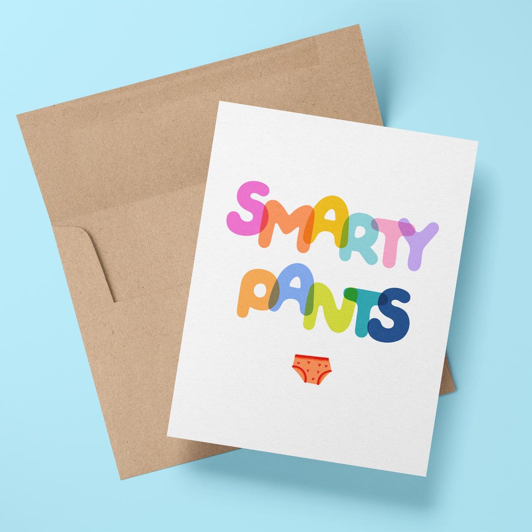 Smarty Pants Graduation Card | Funny Congratulations Card - Etsy