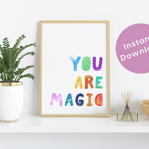 You Are Magic Watercolour Digital Print, Instant Download, Printable ...