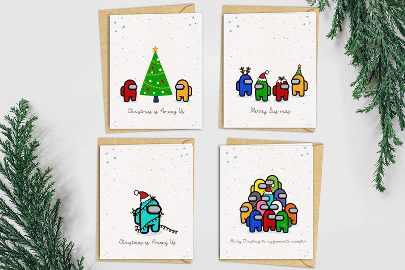 Christmas is Among Us Card Funny Among Us Holiday Card for - Etsy