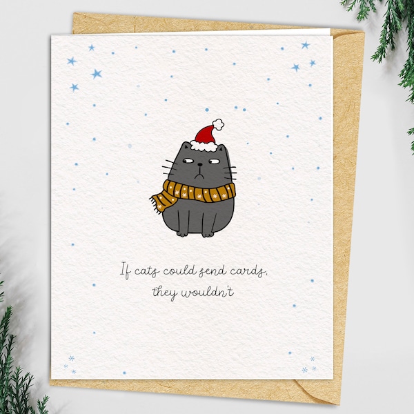 Cat Christmas Cards - Etsy