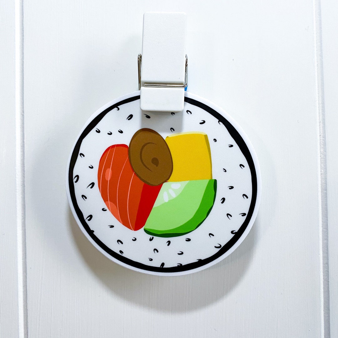 Maki Sushi Sticker | Adhesive Vinyl | White Background | Waterproof - Etsy