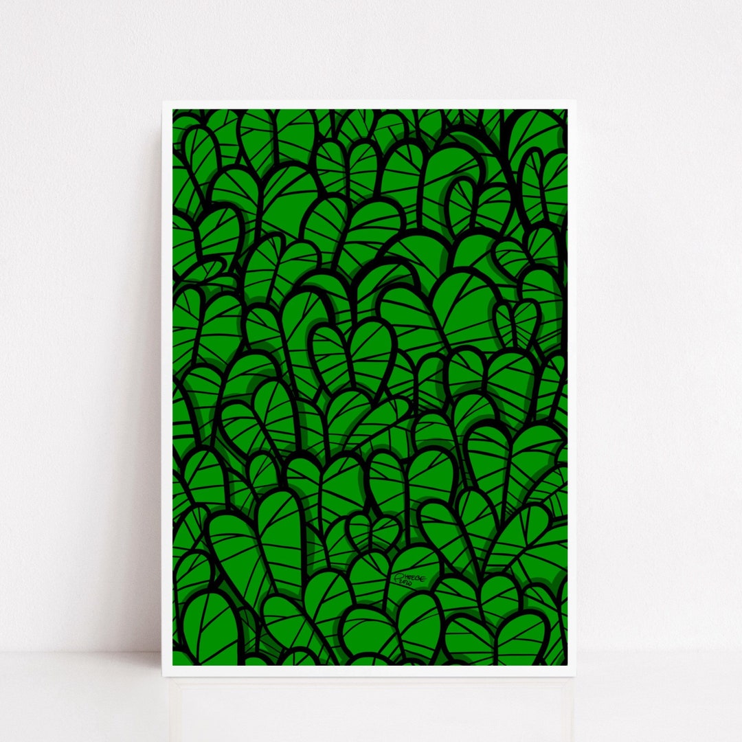Green Kalo Leaf | Fine Art Print - Etsy