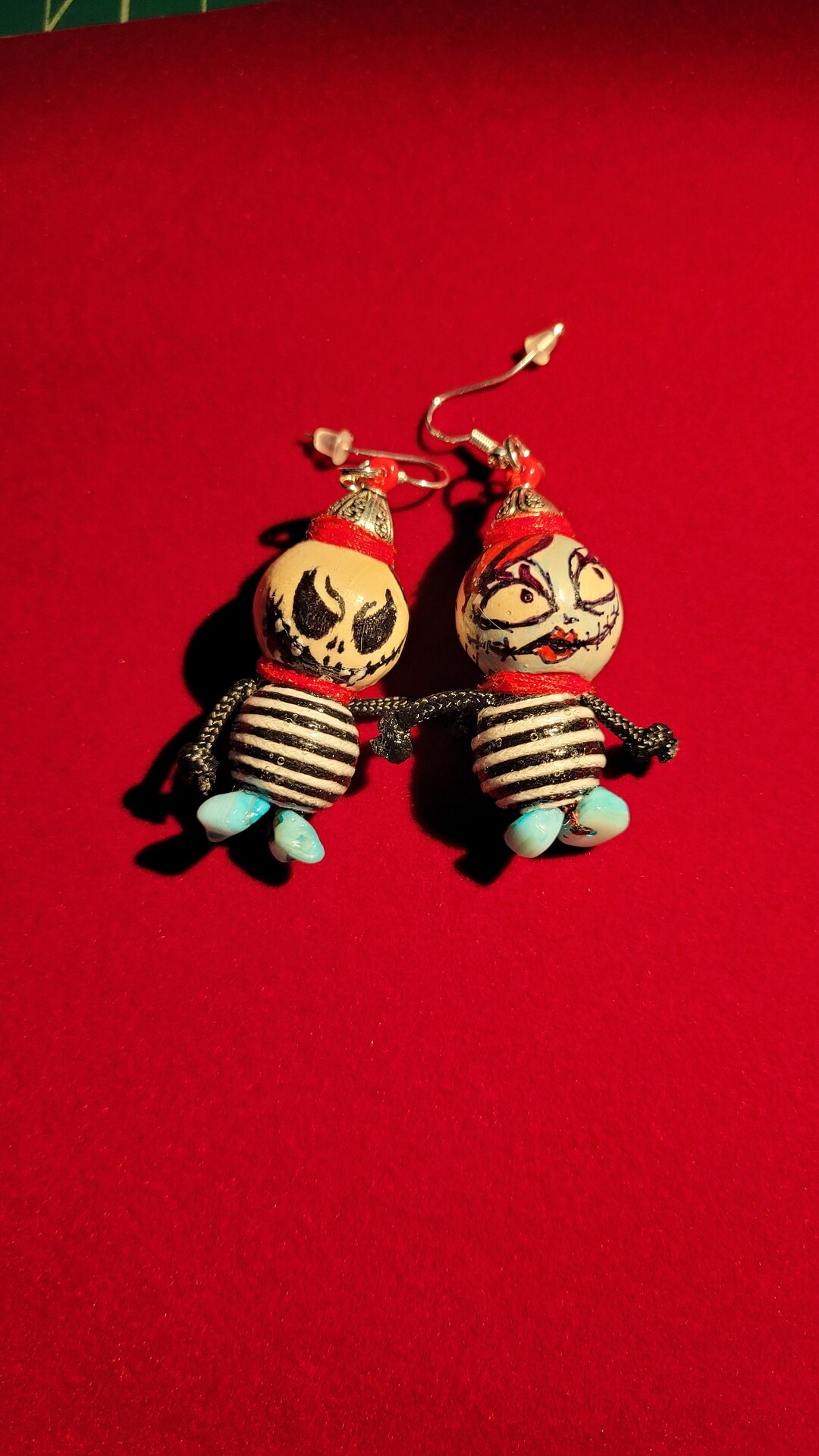 Sale!jack Sally Unique Nightmare Before Christmas Earrings2faceted,tim ...