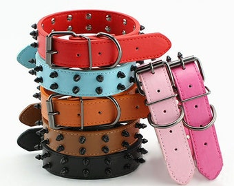 Spiked collars | Etsy