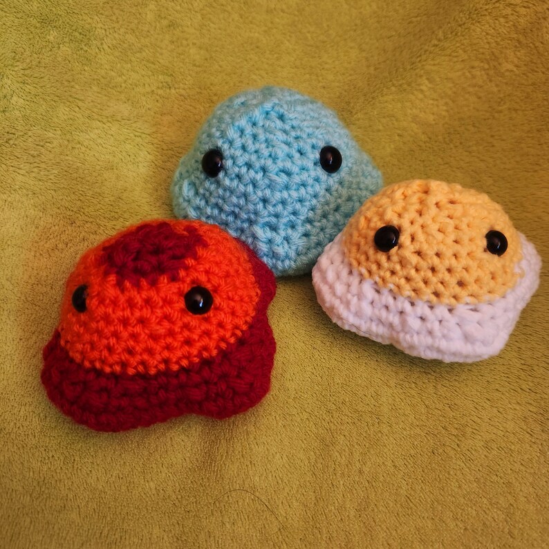Crochet Puddle/fire/yolky Slime Plushie, Slime Rancher, Slime Rancher 2 ...