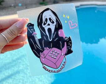 Ghost Face Decal - Etsy