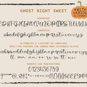 Ghost Night Font, Serif Font, Handwritten Font, Calligraphy Font ...