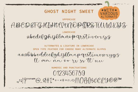 Ghost Night Font, Serif Font, Handwritten Font, Calligraphy Font ...
