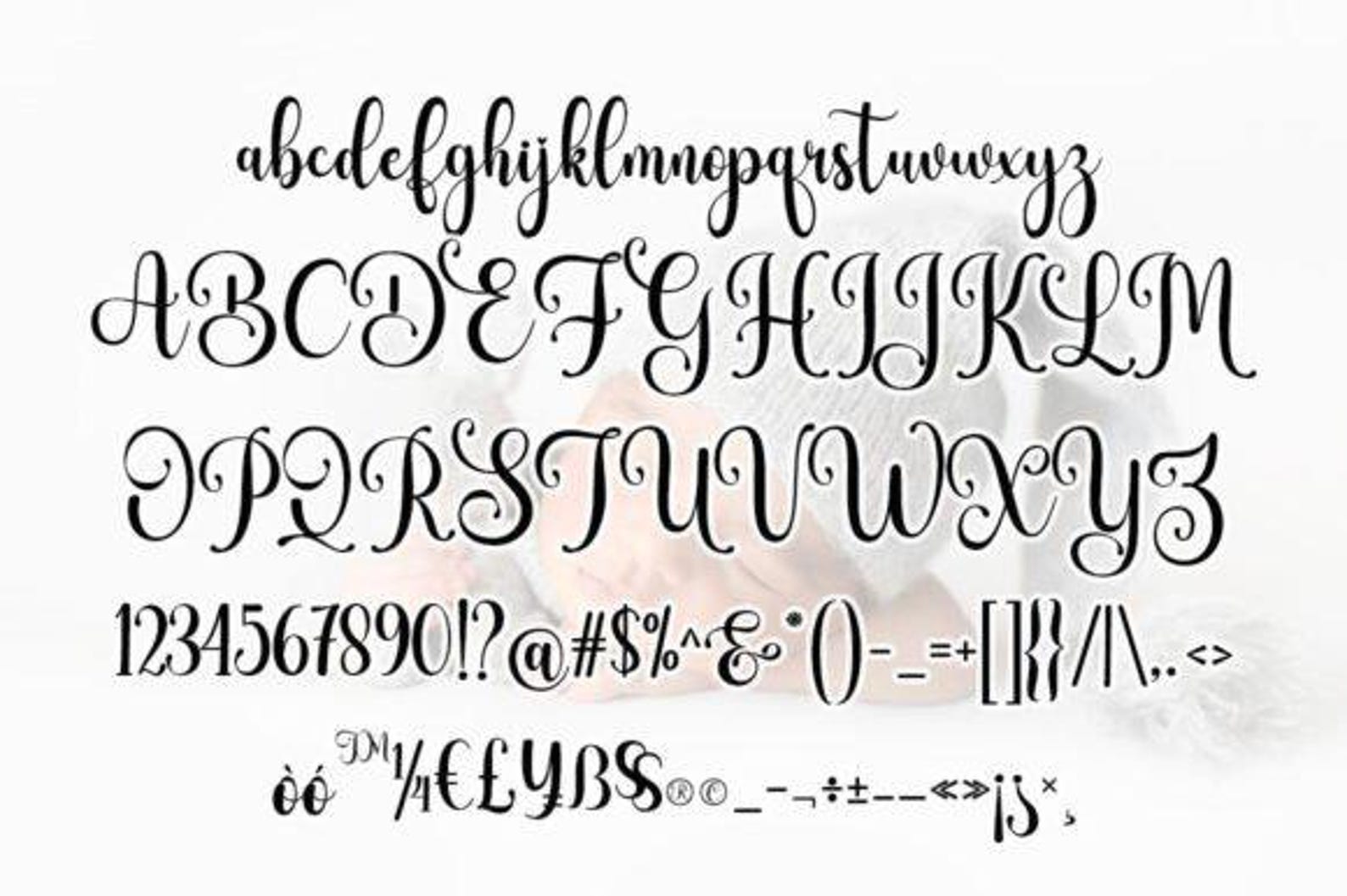 Baby Boho Font, Serif Font, Handwritten Font, Calligraphy Font, Digital ...