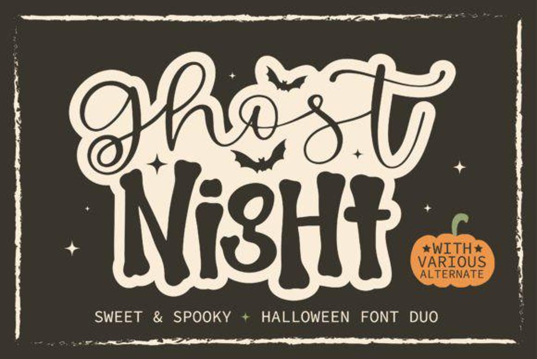 Ghost Night Font, Serif Font, Handwritten Font, Calligraphy Font ...