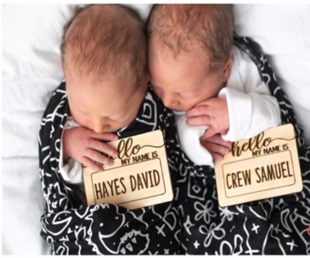 Hello My Name is Baby Sign - Etsy