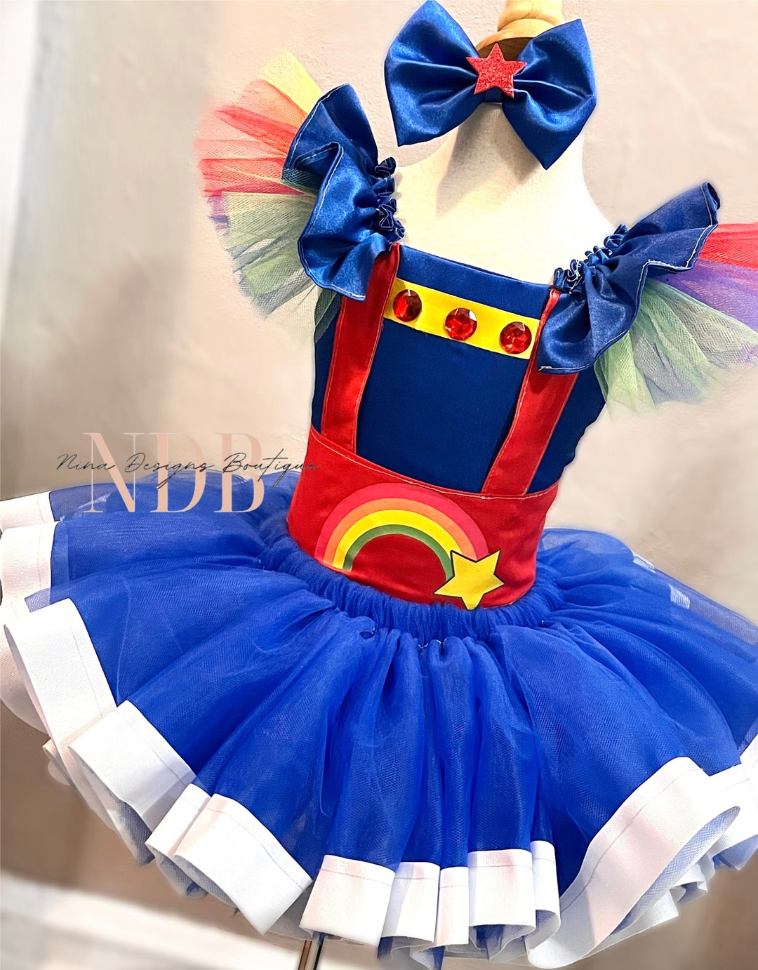 Rainbow Brite Inspired Costume, Girls Halloween Costume, Rainbow Bright ...