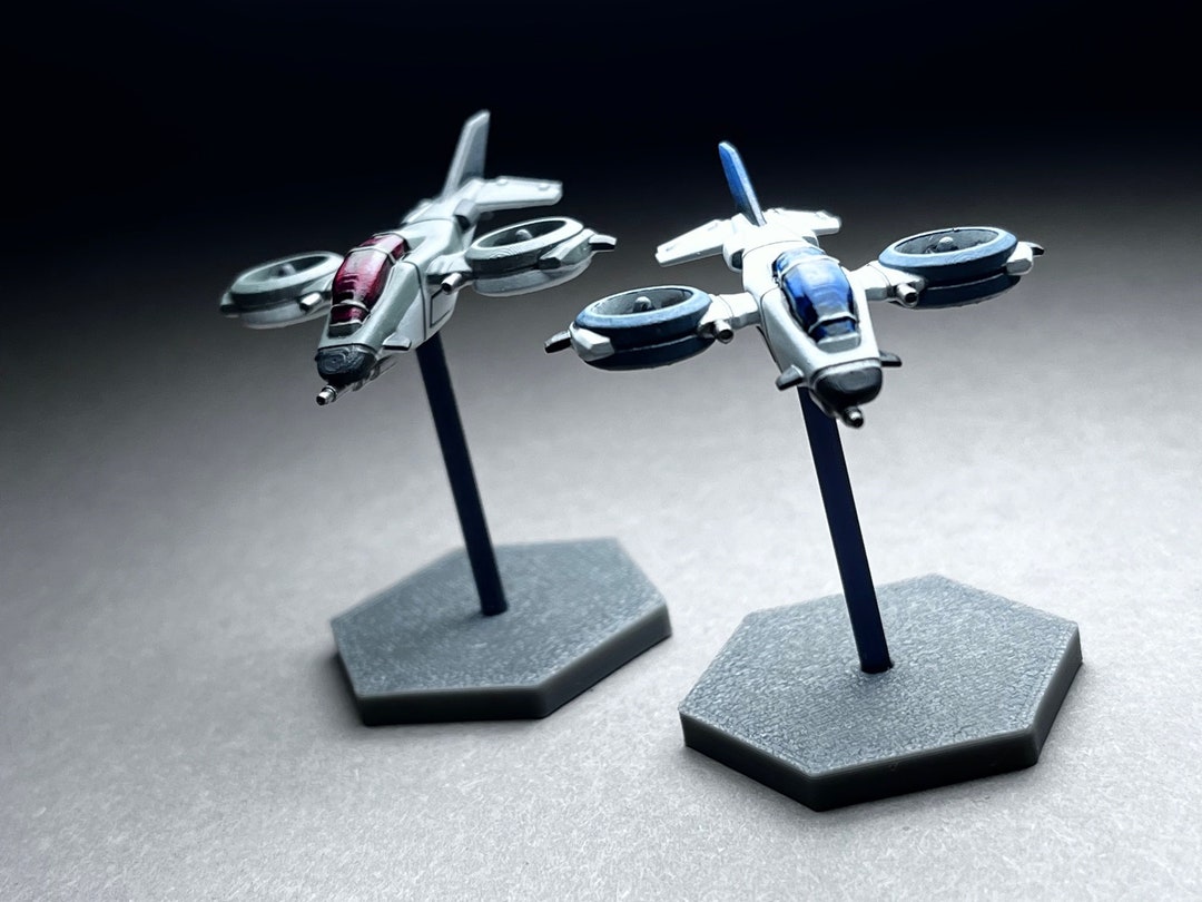 6-9mm Scale Two (2) Beluga Light VTOL Scout - UNPAINTED, Not a Toy! - Etsy