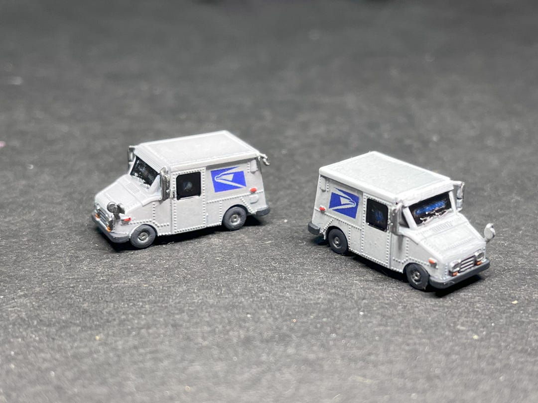 Two Painted N Scale Mail Trucks - RESERVED - Etsy