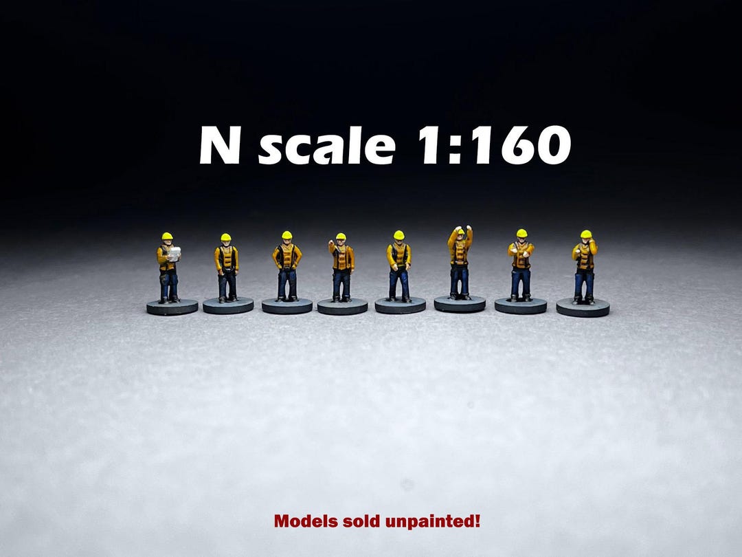 N Scale Service Engineers: 16 Unpainted Figures, 8 Poses - Etsy
