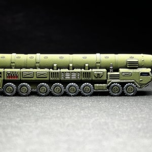 6-9mm Scale ICBM TEL Truck: 16x16 Heavy Tactical Transporter, UNPAINTED ...