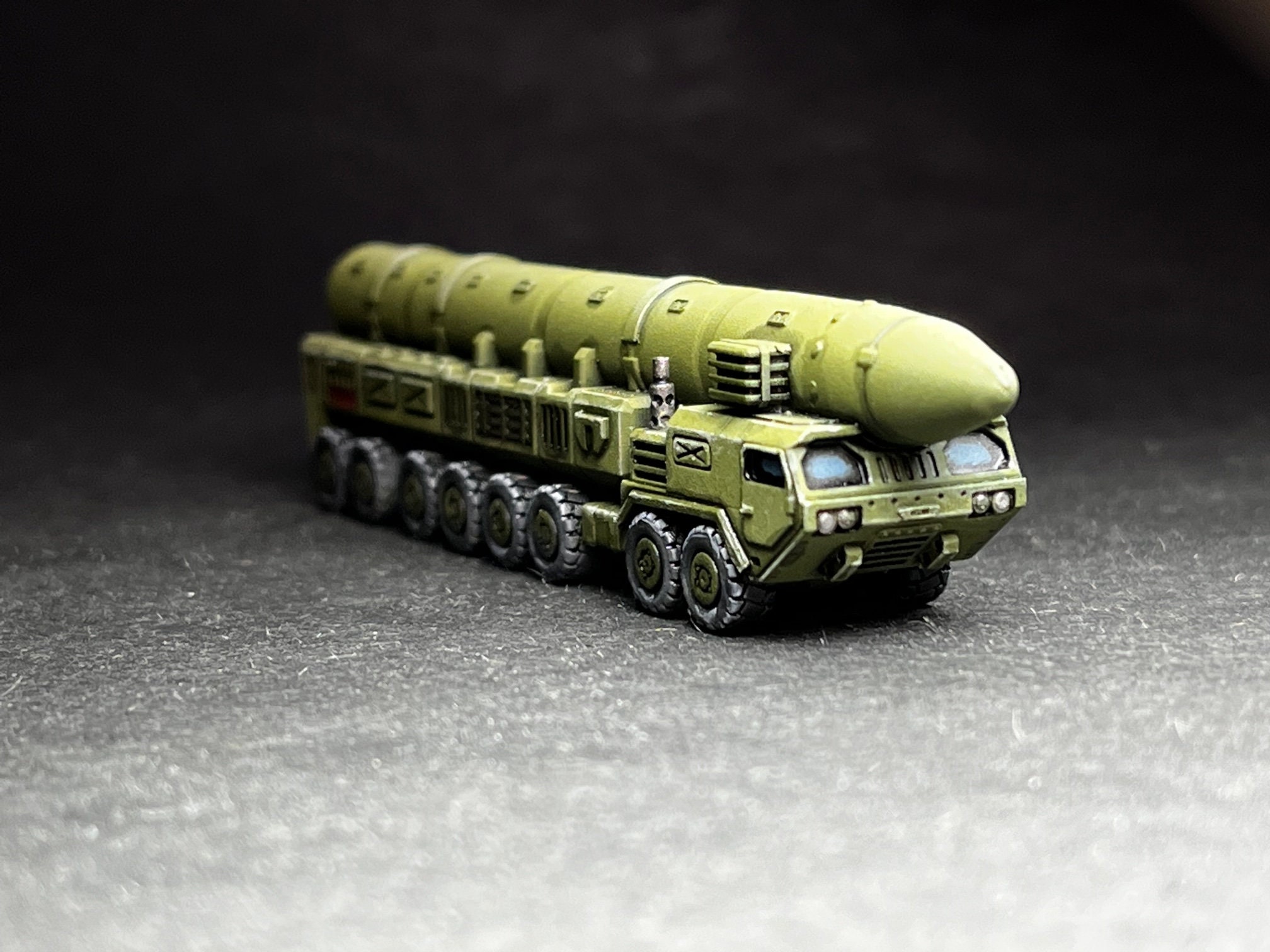 6-9mm Scale ICBM TEL Truck: 16x16 Heavy Tactical Transporter, UNPAINTED ...