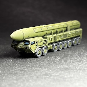 6-9mm Scale ICBM TEL Truck: 16x16 Heavy Tactical Transporter, UNPAINTED ...