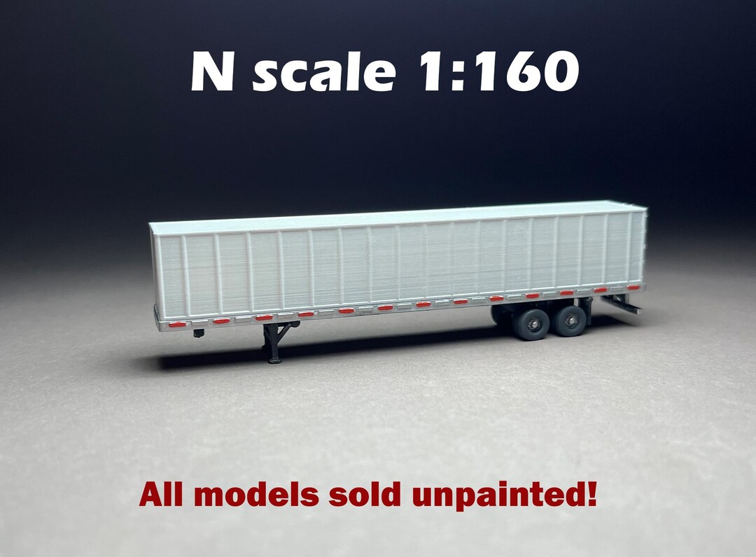 N Scale Roadmax Box Trailer (1:160) - Unpainted Resin Model - Etsy